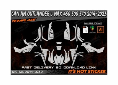 CAN AM OUTLANDER L MAX 450 500 570 2014-2023 Vector Template EPS PDF ...