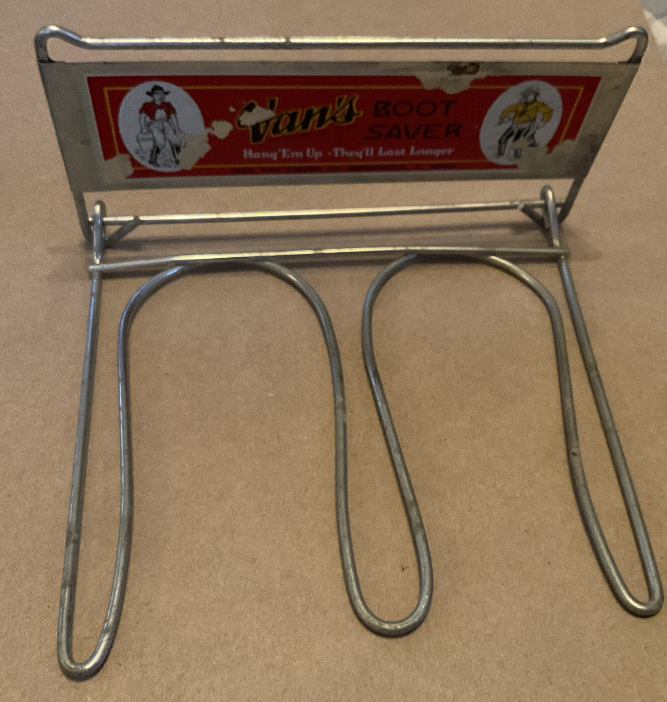 Antique Vans Boot Saver Store Display Sign USA Noel Van Tilburg Rare ...