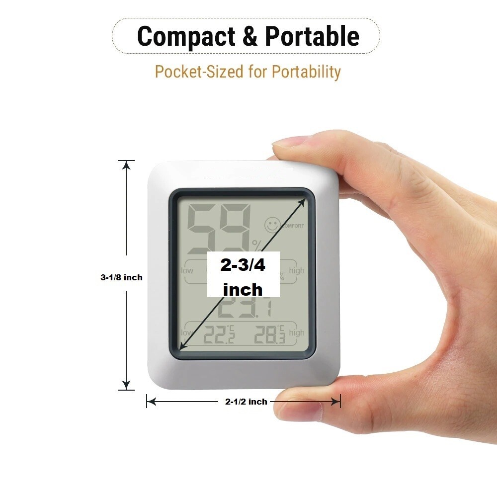 Digital Thermometer Hyg rometer Incubator Hatching Eggs MAX MIN Memory ...