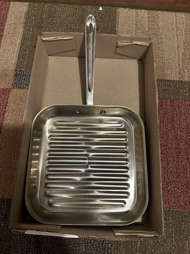 ALL-CLAD Stainless Steel Square Grill Pan Skillet Griddle 11" x 11 ...