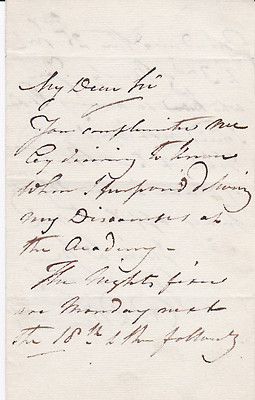 British Sculptor SIR RICHARD WESTMACOTT c.1850 AUTOGRAPH LETTER re ...
