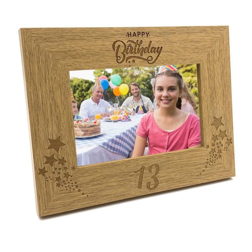 Happy 13th Birthday Wooden Photo Frame Gift FW121 | eBay UK