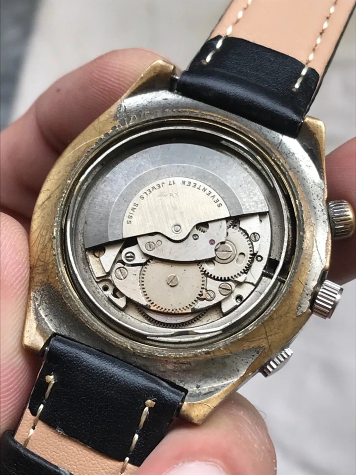 Rare Omax 3 Star Crystal Automatic Rotating Inner Bazel Men's Watch ...