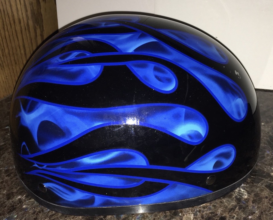 Daytona Helmet Mens Medium Blue Flame | eBay