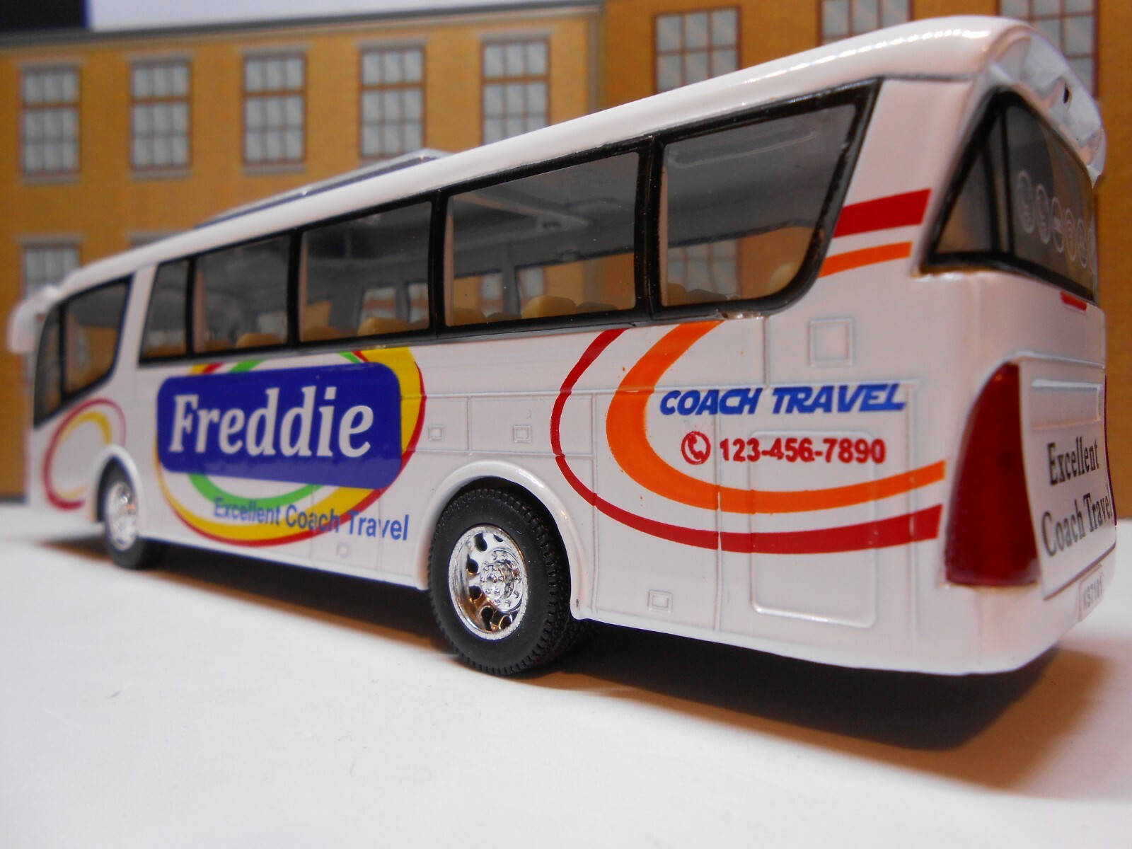 TOY BUS COACH PERSONALISED **ANY NAME** MODEL BOY GIRL DAD MOM BIRTHDAY ...