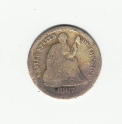1867 S Liberty Seated Half Dime - Only 120,000 Minted!! | eBay