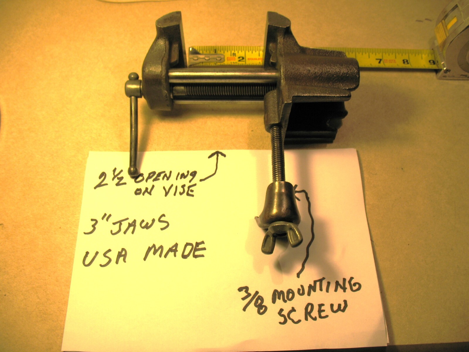 3" Vintage Made In USA Screw Down Clamp Vice | eBay