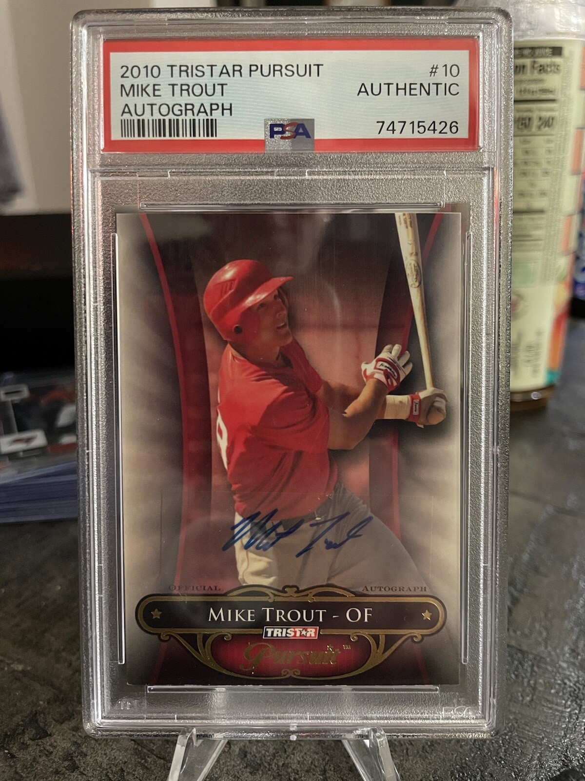 Mike Trout rookie auto. 2010 TriStar. Autograph issue . /80 PSA MLB RC ...