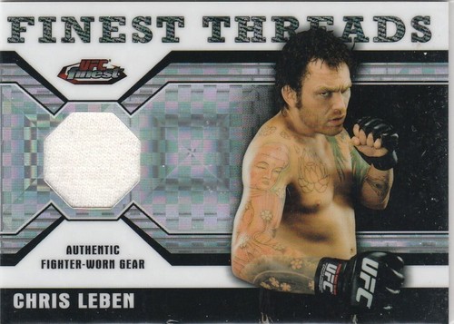 2011 Finest UFC Threads Relics X-Fractors #R-CL Chris Leben #/188 058-B ...