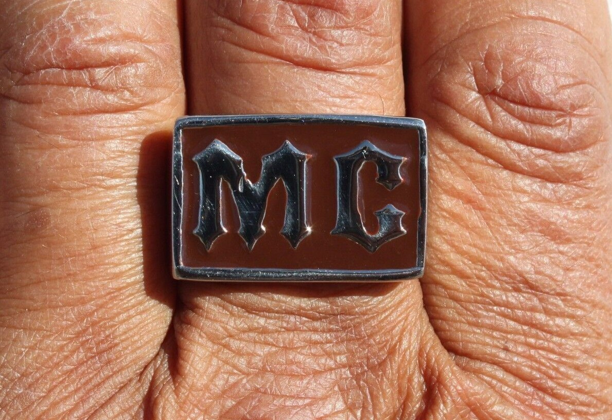 MC Brown Motorcycle Club Biker Ring Sz 7,8,9,10,11,12,13,14,15 | eBay