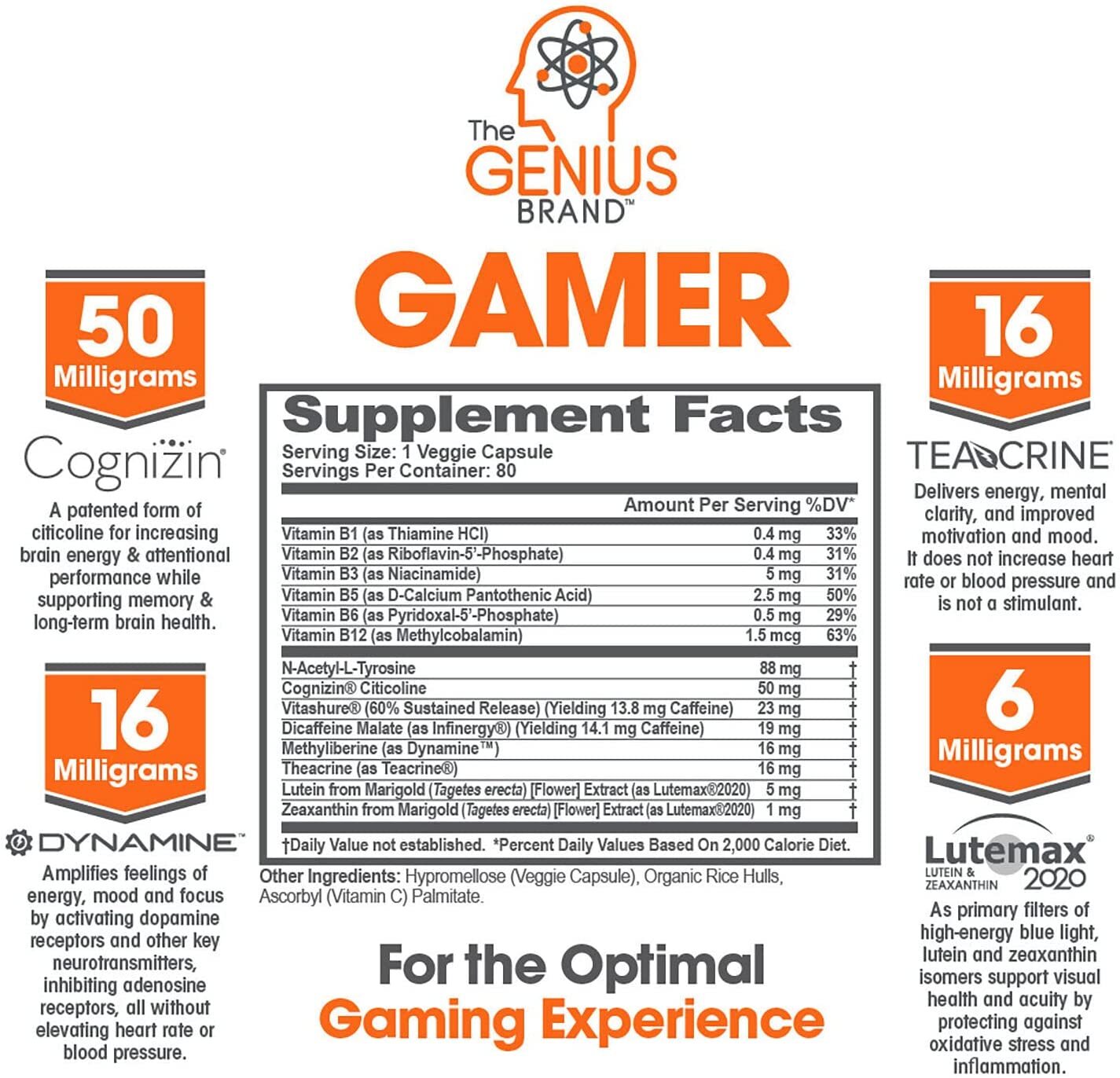 Genius Gamer Veggie Capsules, 80 count | eBay