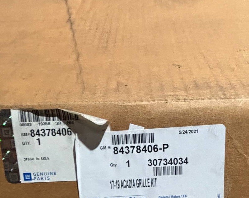 2017-2019 GMC Acadia Primed Front Grille OEM NEW 84378406 | eBay