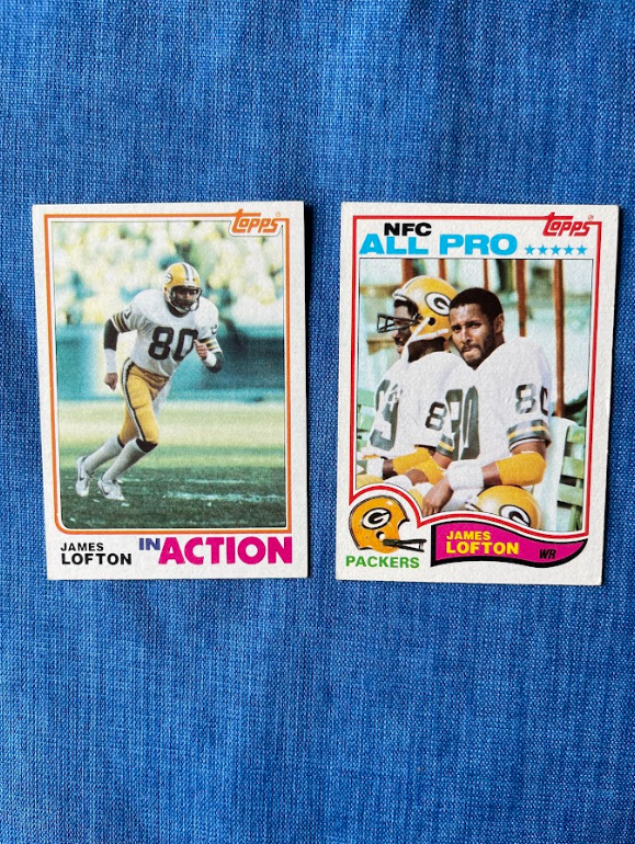 DCC: 1982 Topps James Lofton 2-card lot In Action Packers #364 365 NM ...
