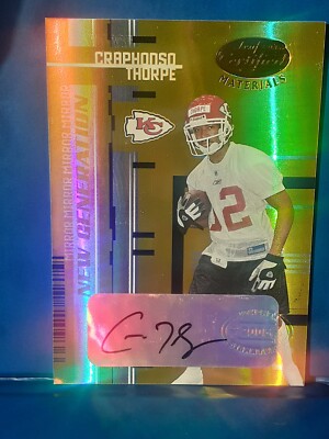 2005 Leaf Certified Mirror Gold /10 Craphonso Thorpe Auto Autograph ...