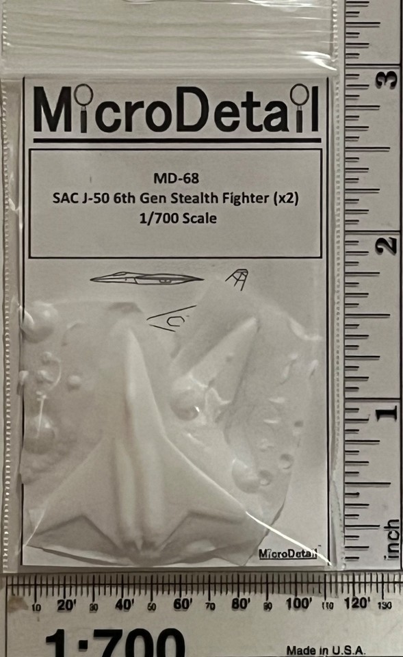 MicroDetail MD-68 1/700 Scale SAC J-50 / J-XDS 6th Gen Stealth Fighter ...