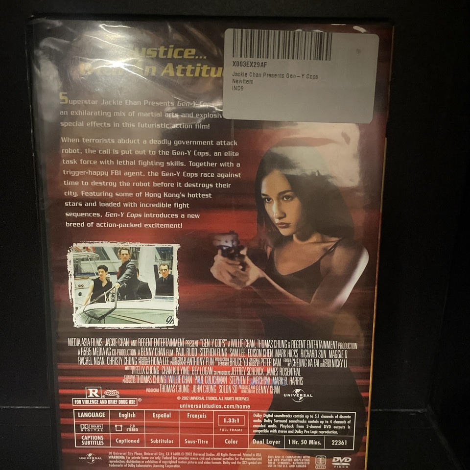 Jackie Chan Presents Gen-Y Cops (DVD) Paul Rudd, Stephen Fung, Benny ...