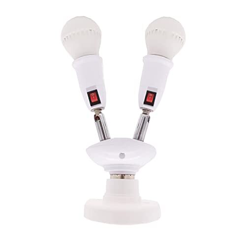 360 Degrees Adjustable2 In 1 E26/e27 Splitter Socket Adapter. E26/e27 ...