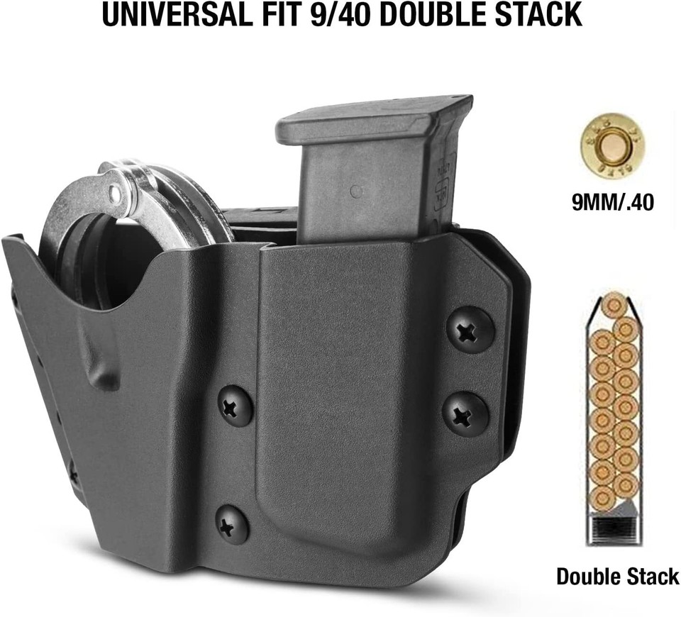 Kydex Handcuff Holster with 9/.40 Double Stack Holder Combo Kydex ...