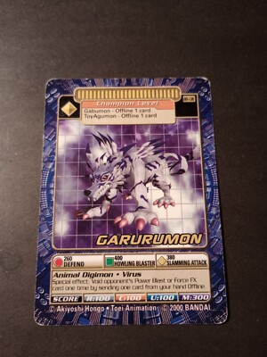 Digimon Digi Battle Series 3 Garurumon Card BO-136 MP | eBay