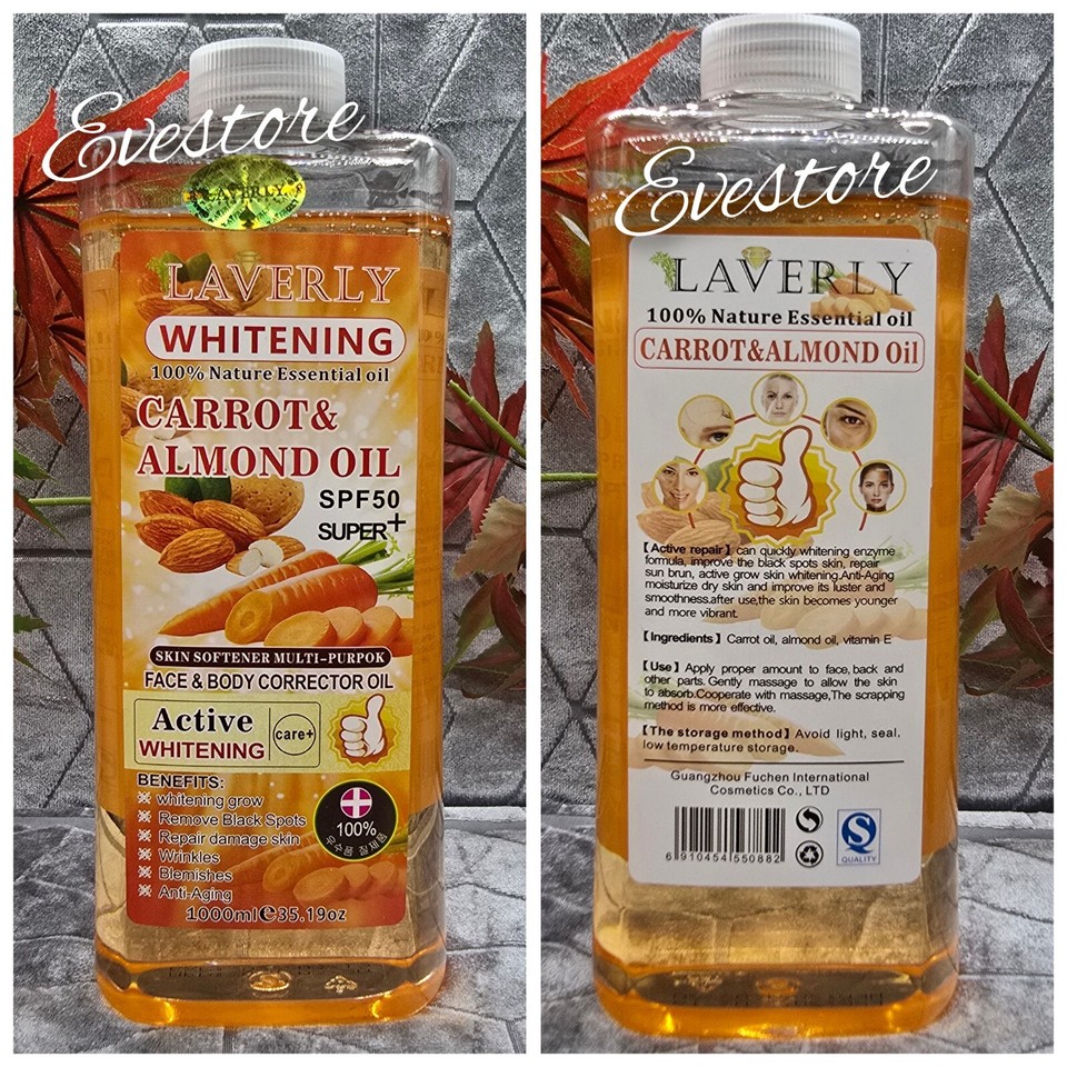 LAVERLY Carrot & Almond Body Corrector Oil 1000ml ANTIdark Spos & Anti ...