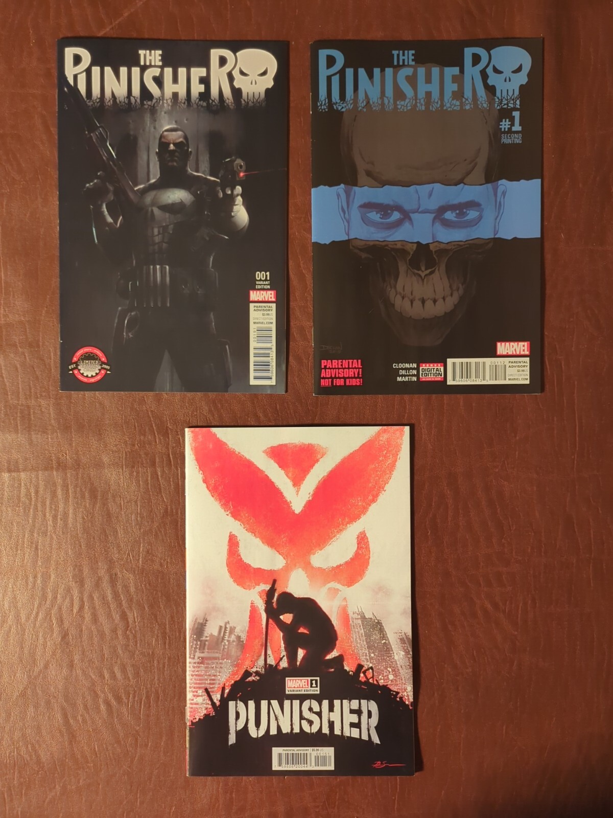 Marvel Comics Punisher Variant Lot Issue 1 (2016) 1st & 2nd Prints, #1 ...