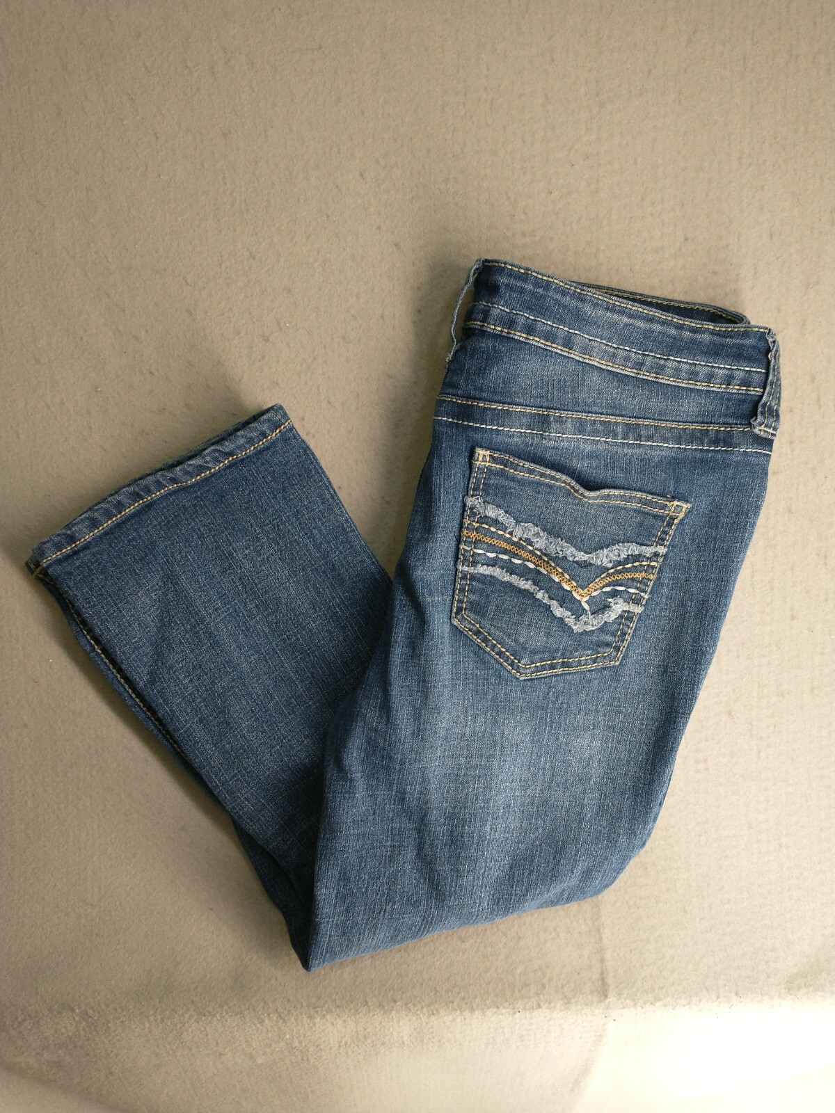 ana Womens Denim Jeans 10 Blue Low Rise Cropped Mediu… - Gem