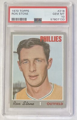 1970 Topps #218 - Ron Stone - PSA 10 GEM MINT - Low Population ...