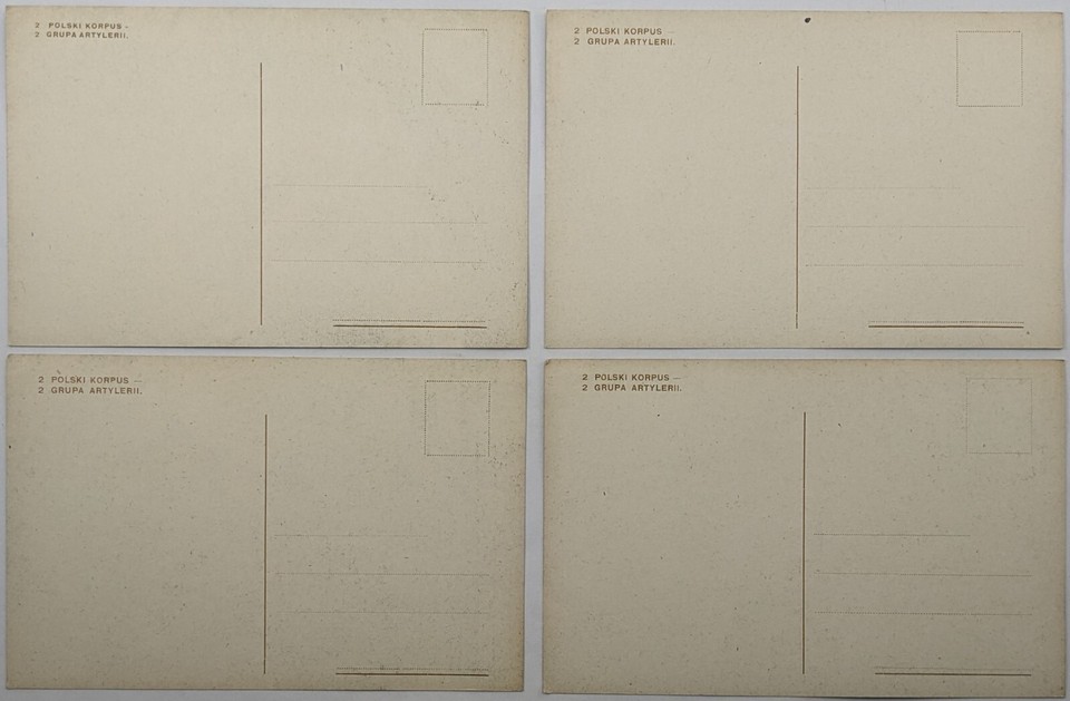 WW2; Set Of 8 Polish 2nd Corps, 2nd Artillery Group Postcards, Unused W ...