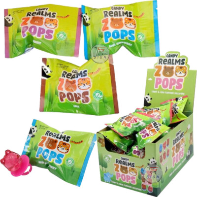 Candy Realms Zoo Pops 11g Cola,Strawberry,blue Raspberry cherry ...