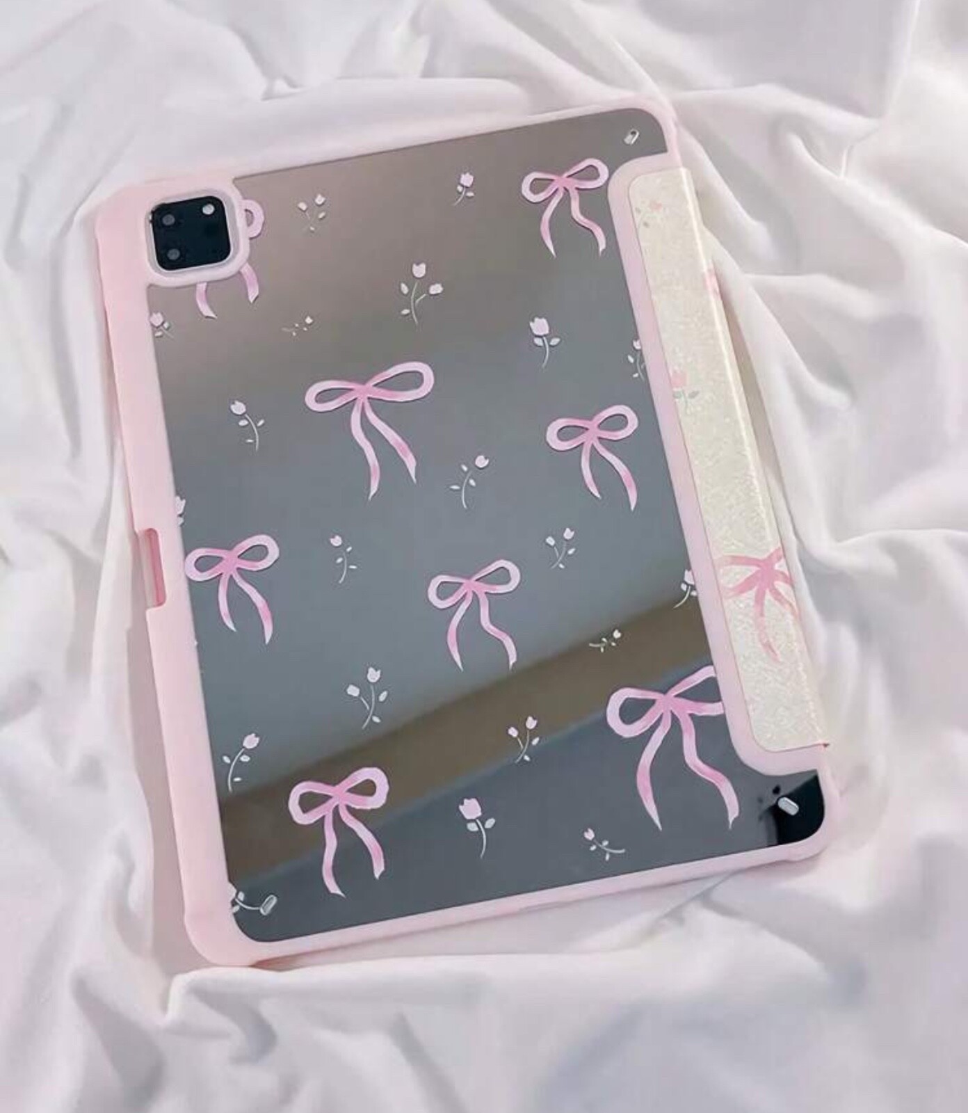 1pc Pretty Pink Flower & Bowknot Double-Sided Printed Acrylic Crystal ...