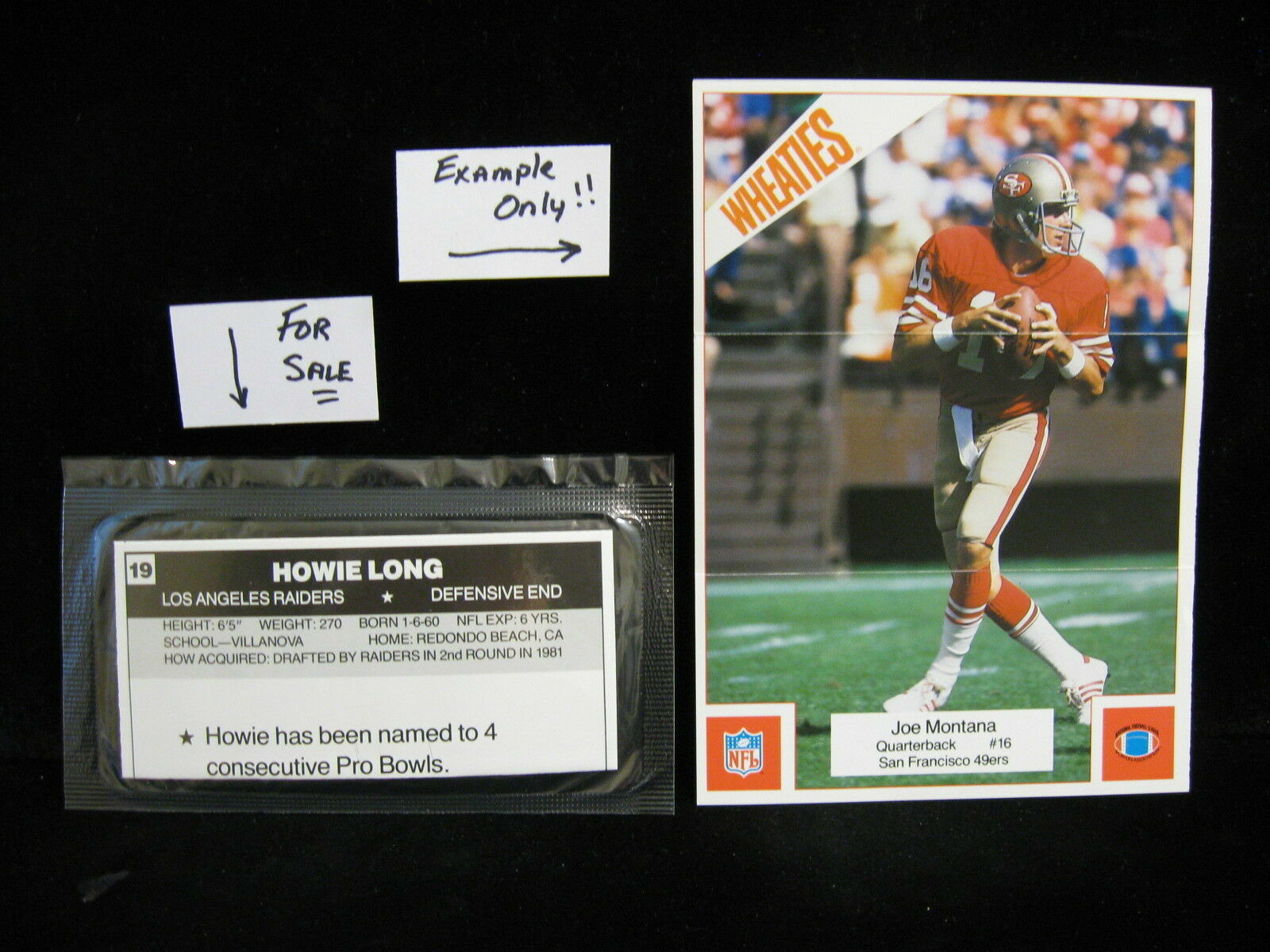 1987 Howie Long Los Angeles Raiders "SEALED" Wheaties 5"x7" Mini Poster ...