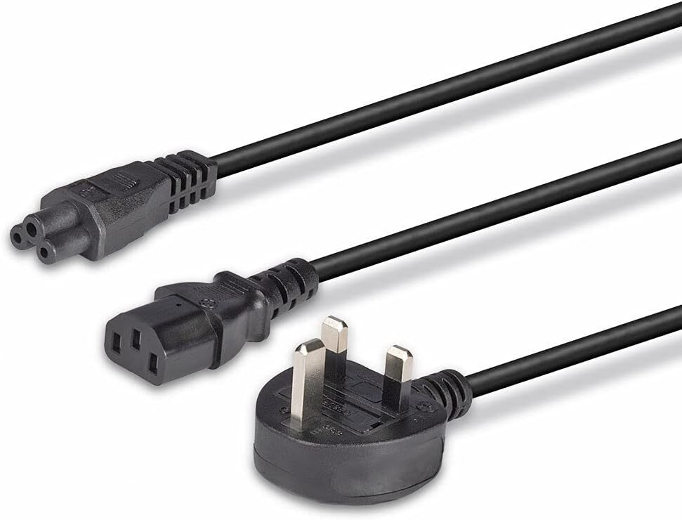 LINDY 30374 UK 3 Pin Plug to IEC C13 & IEC C5 Splitter Extension Cable ...