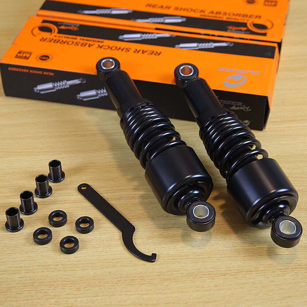 Black 10.5" Rear Absorber Shocks Pair For Harley Touring Electra Glide ...