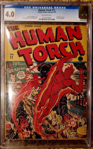 1943 Marvel Timely Comics Human Torch 11 CGC 4.0. WW2 Cover | eBay