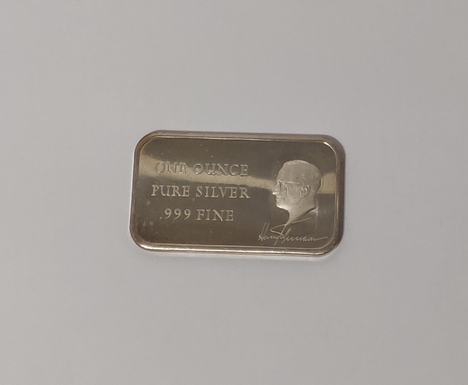 VINTAGE TRUMAN PRESIDENTIAL SILVER ART BAR | eBay