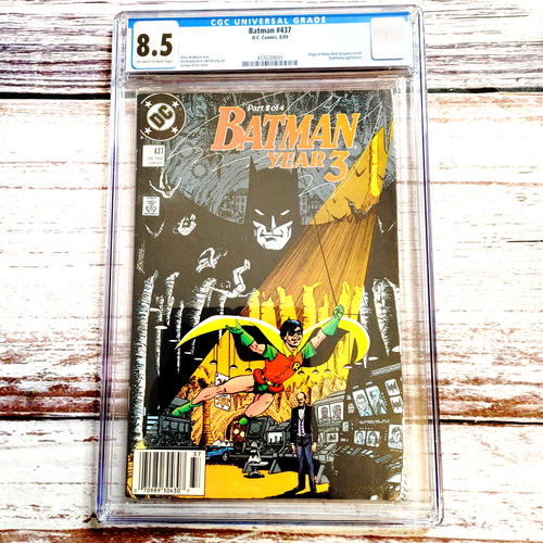 Batman #437 CGC 8.5 DC Year 3 Part 2 Robin Origin Retold, Nightwing ...