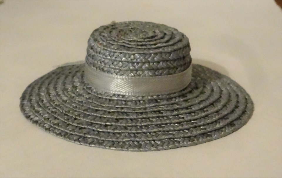 Simply Stylish gray and silver straw hat for FR, Barbie | eBay