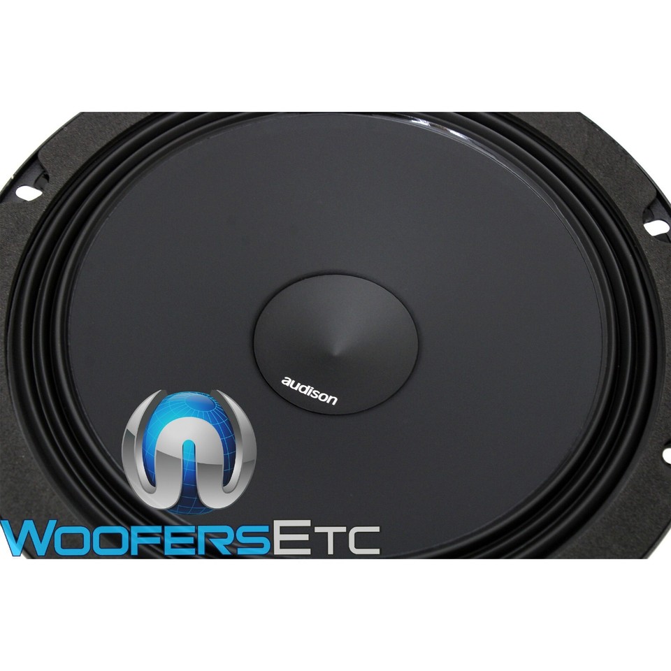 AUDISON AP8 PRIMA 8" MIDRANGE 4-OHM 100W RMS SPEAKERS CAR AUDIO PAIR ...