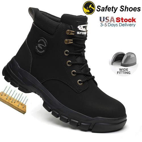 Indestructible Safety Work Shoes Steel Toe Breathable Work Boots Mens ...