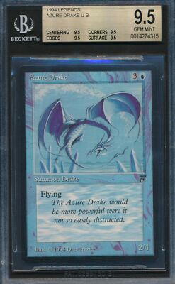 Legends Azure Drake BGS 9.5 Graded Magic MTG (4315) -magicgraders- | eBay