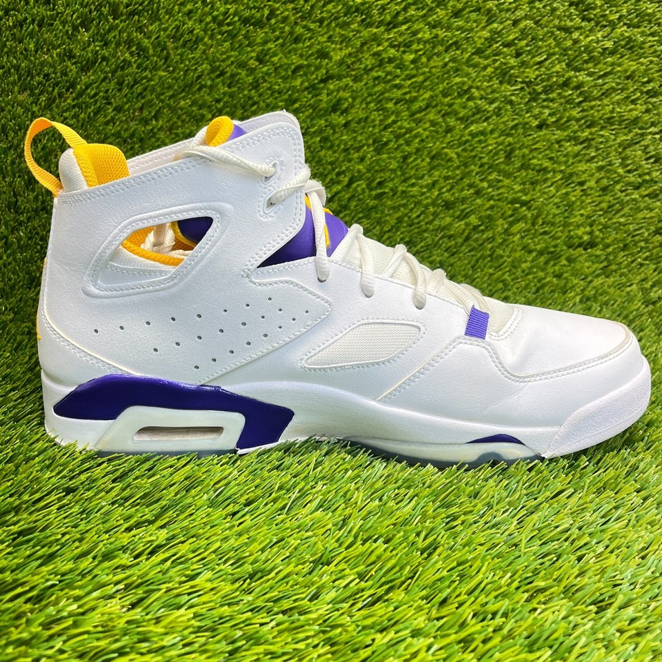 Nike Air Jordan Flight Club 91 Lakers Mens Size 13 White Athletic Shoes ...