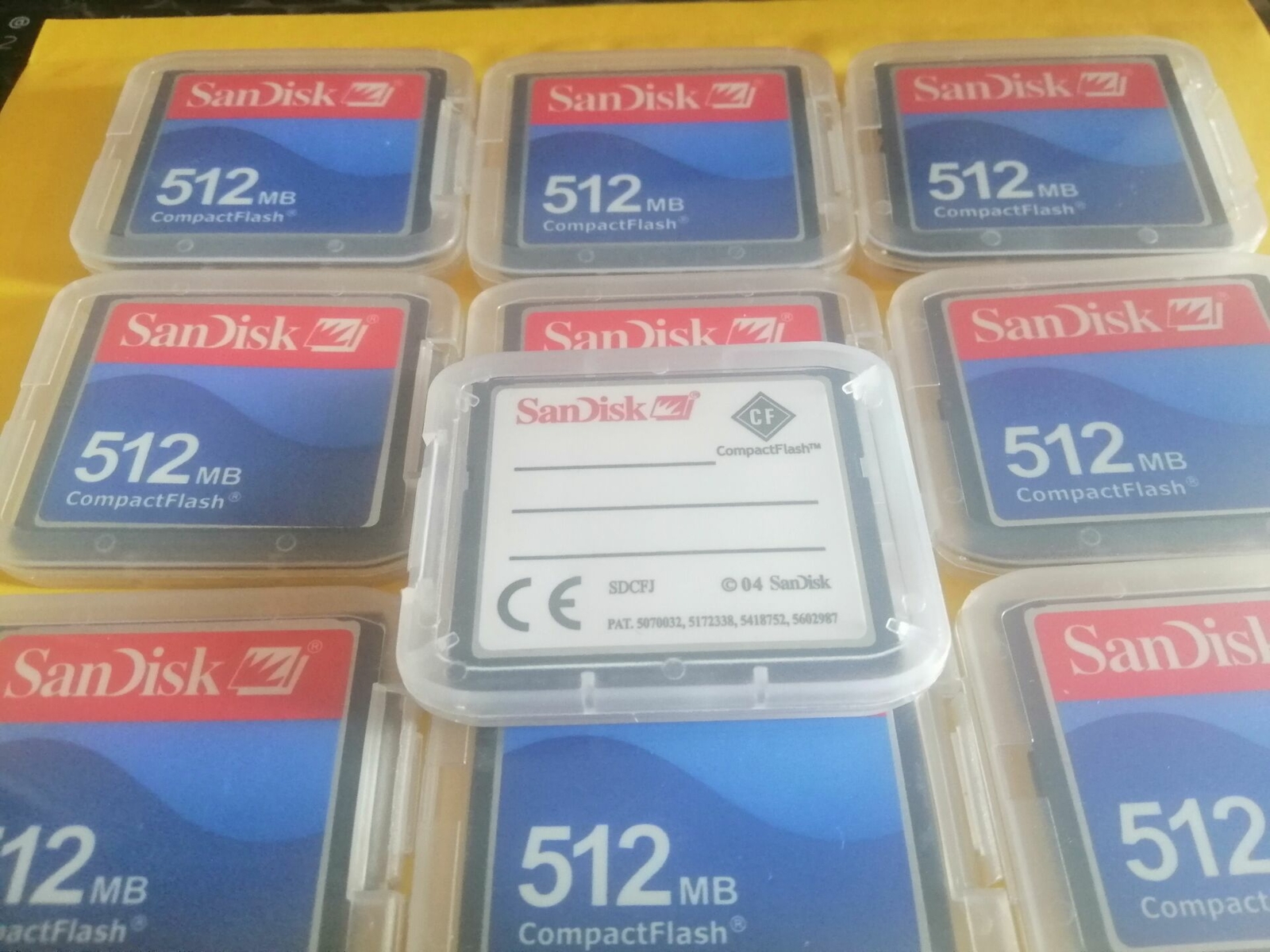 lot of 10 512MB SanDisk CompactFlash CF Memory Card 512MB SDCFB/SDCFJ ...