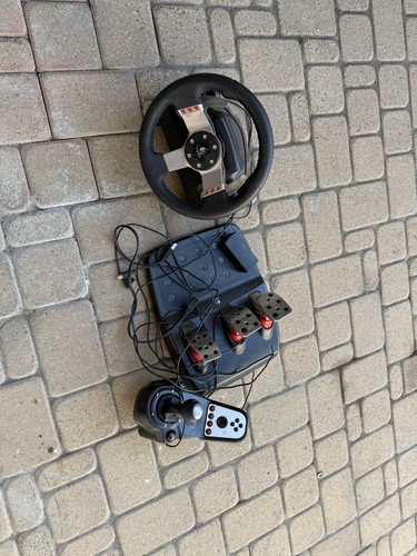 Logitech G25 Racing Wheel with Shifter and Pedals Power Supply Included ...