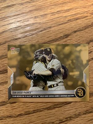 San Diego Padres Topps Now 2022 postseason bonus gold card PSB-04 NLDS ...