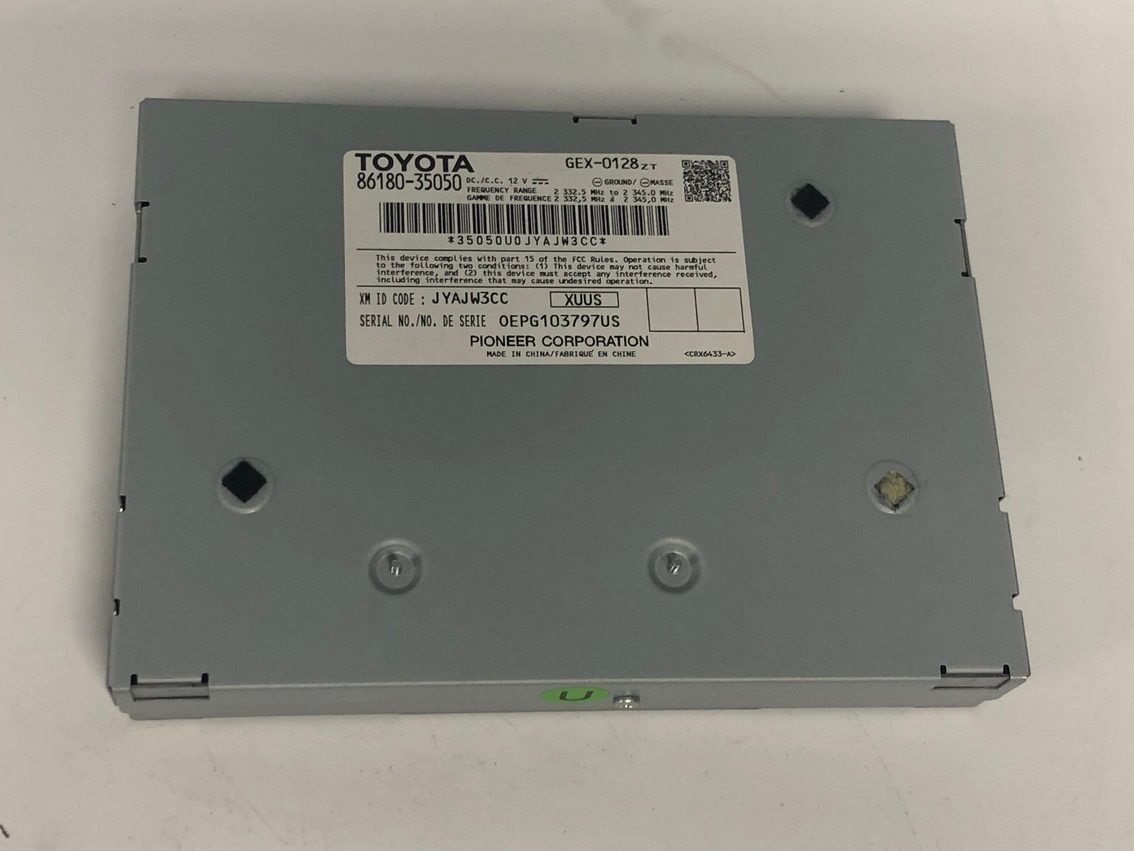 2014-2020 Toyota 4Runner SiriusXM Satellite Radio Receiver Module 86180 ...