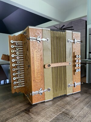 Concertone Accordion Antique. Made In Germany. Pearl Buttons | eBay