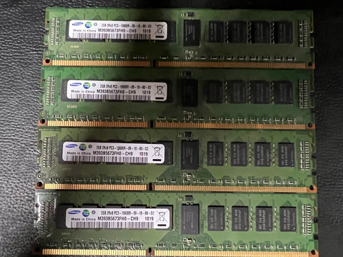 Lot of 4 SAMSUNG M393B5673FH0-CH9 2Gb PC3-10600R Server Memory 09-10-B0 ...
