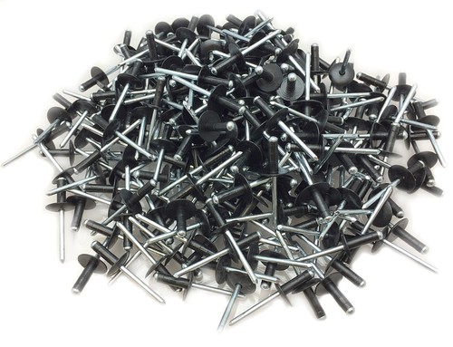 250 3/16" Large Head Black Painted Multi Grip Aluminum Pop Rivets #2301 ...