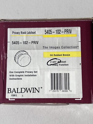 Baldwin 5405-102-PRIV Privacy Door Knob Latchset | eBay