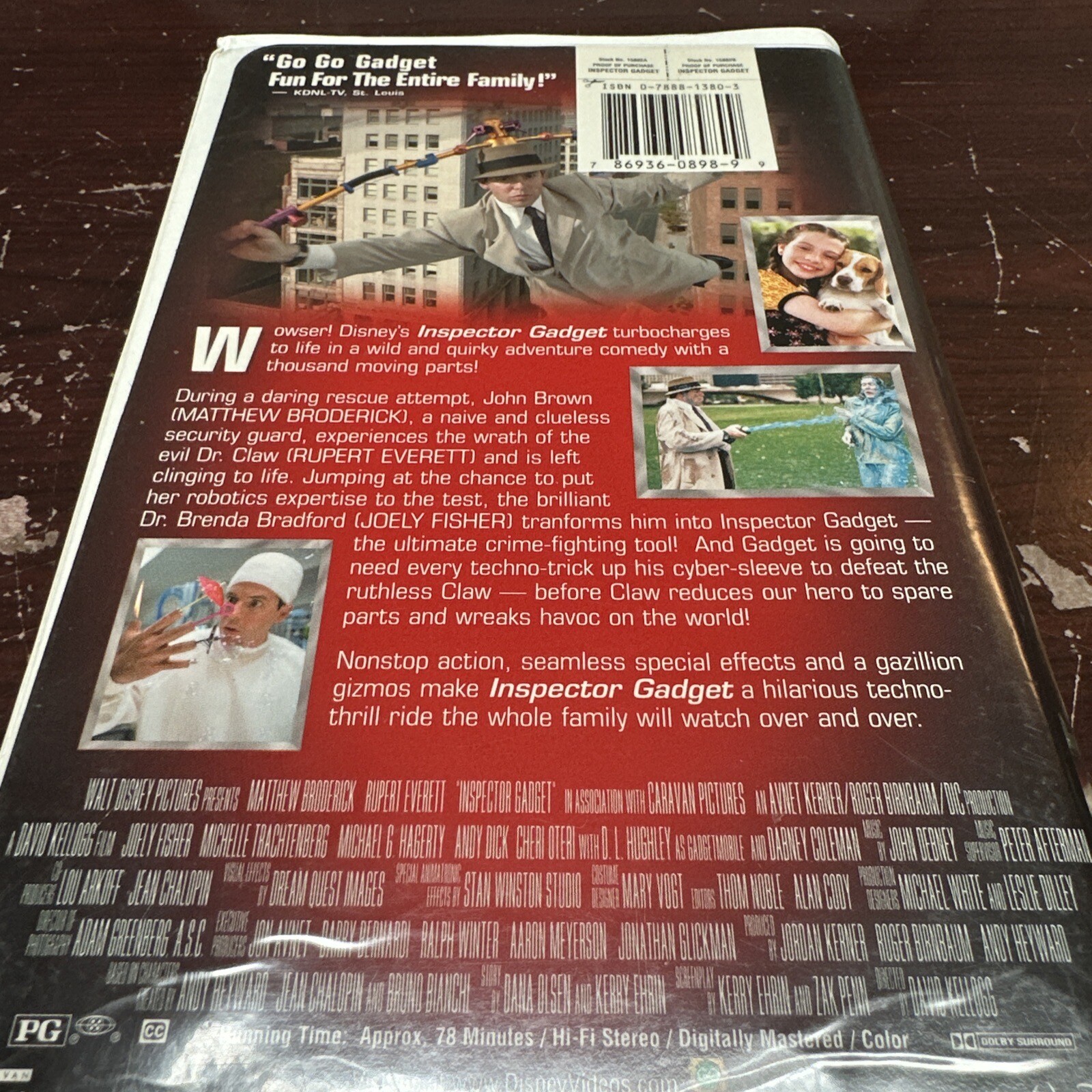 Inspector Gadget (VHS, 1999, Clam Shell Case) Used Matthew Broderick ...